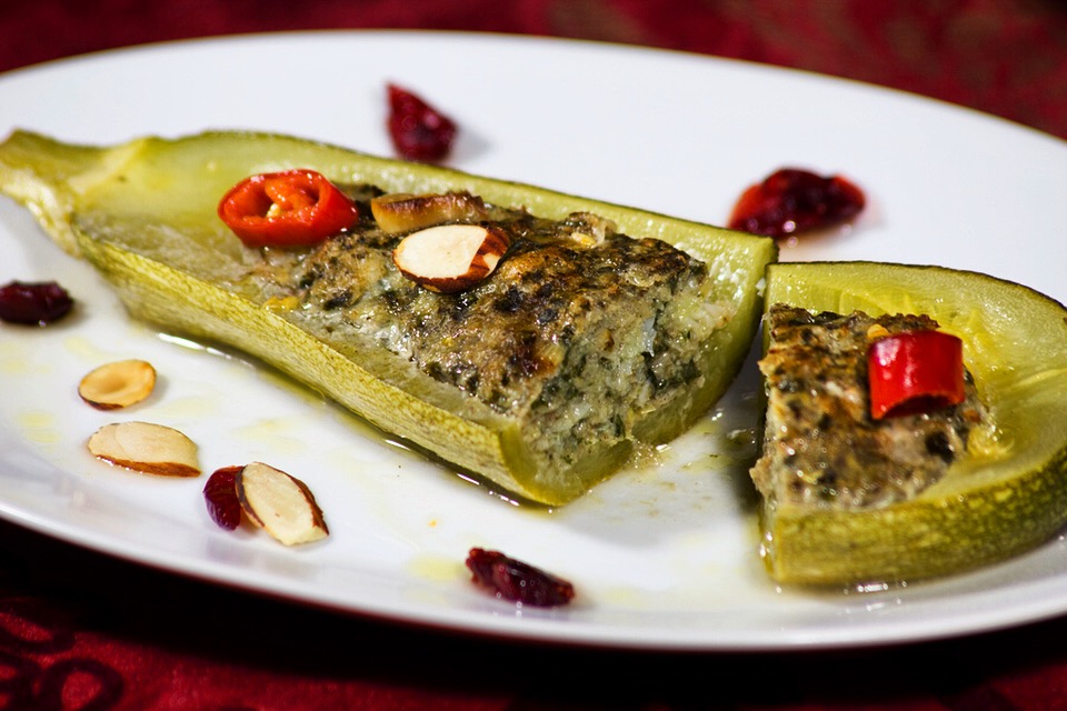 Zucchini Boats filled with Ground Fish in White Wine and Lemon Sauce ...