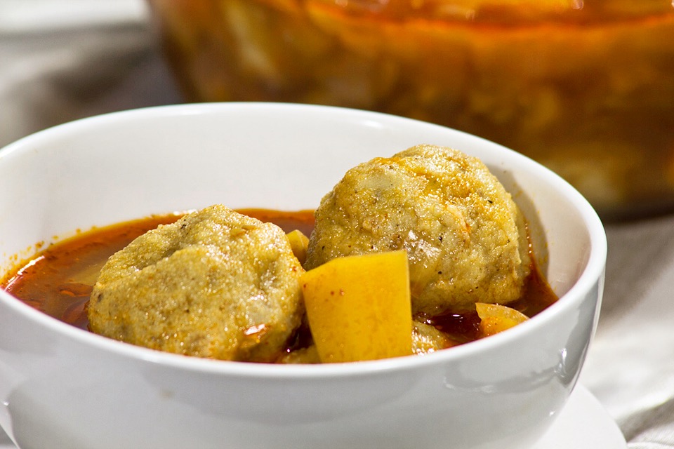 Kubbeh in Squash Soup
